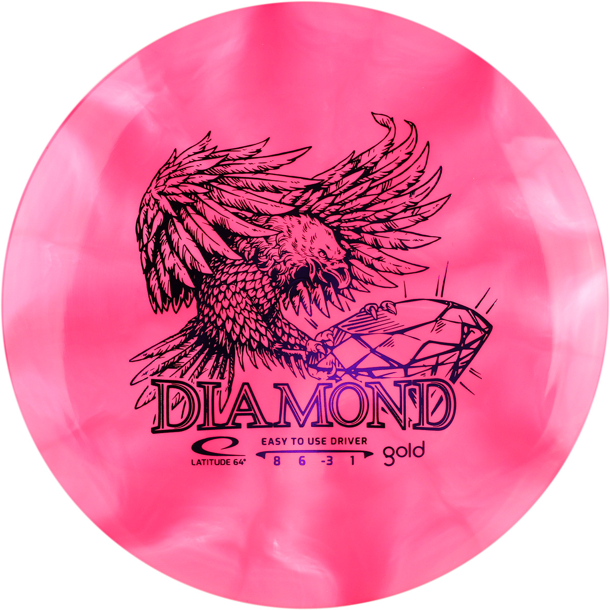Latitude 64 Frisbeegolf Fairway Driver Gold Diamond R d Hvit Latitude 64 Frisbeegolf Fairway Driver Gold Diamond R d Hvit